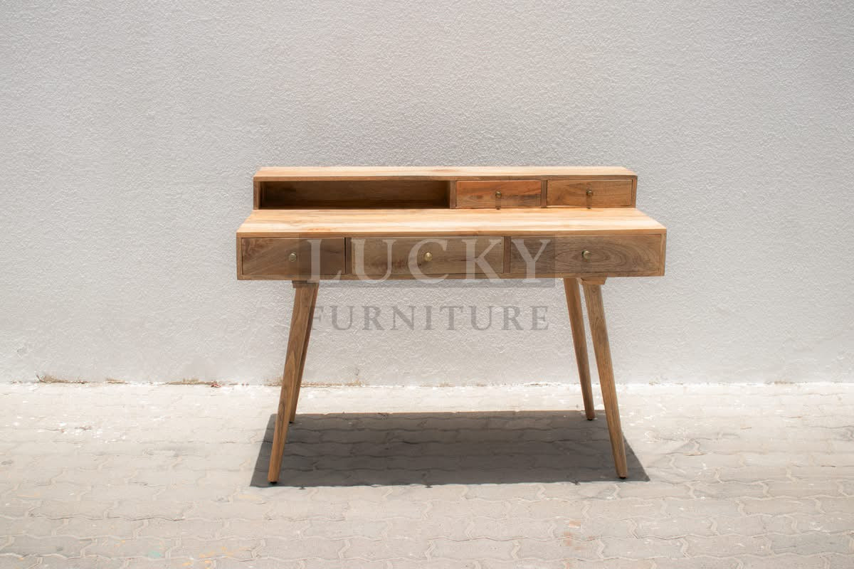 High back mango wood desk – Lucky Furniture
