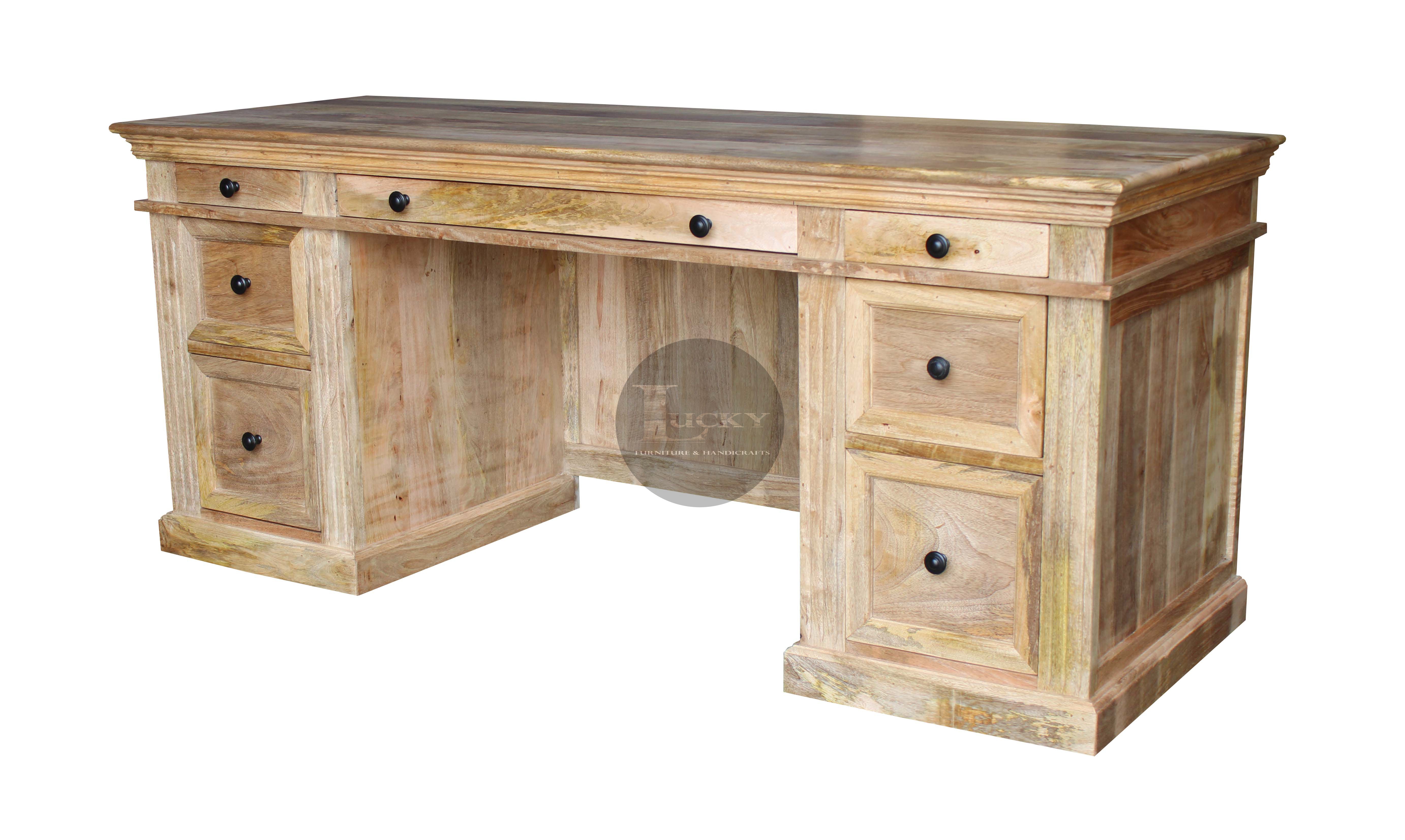 Custom Mango wood executive desk – Lucky Furniture