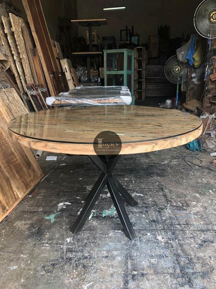 Railway Sleeper Table Round