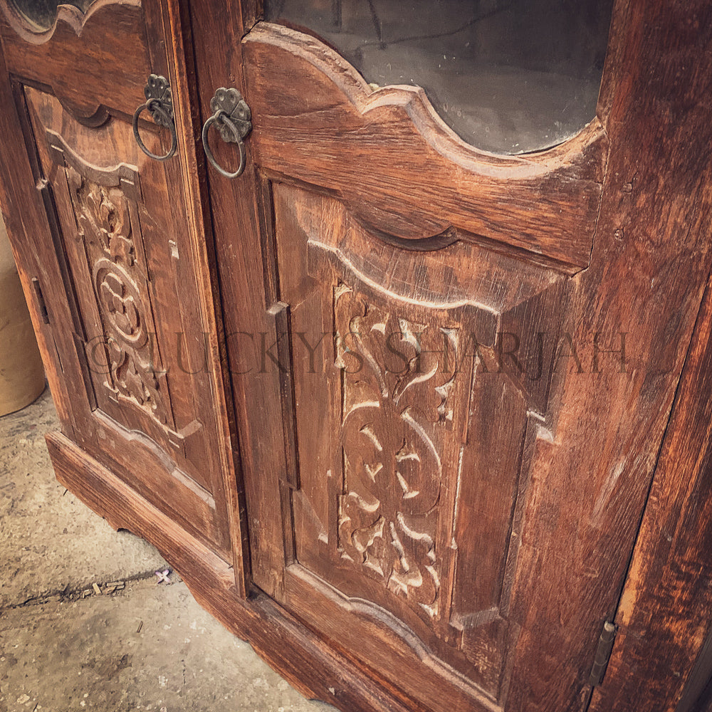 Vintage Teak carved cabinet