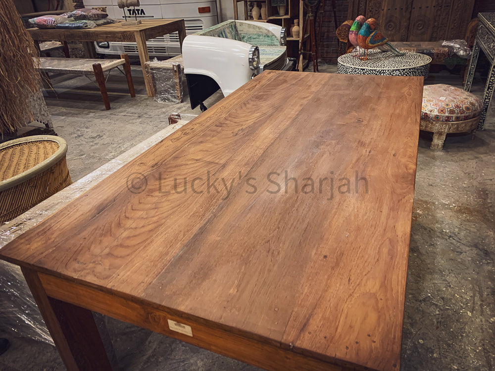 Teak wood full wooden dining table